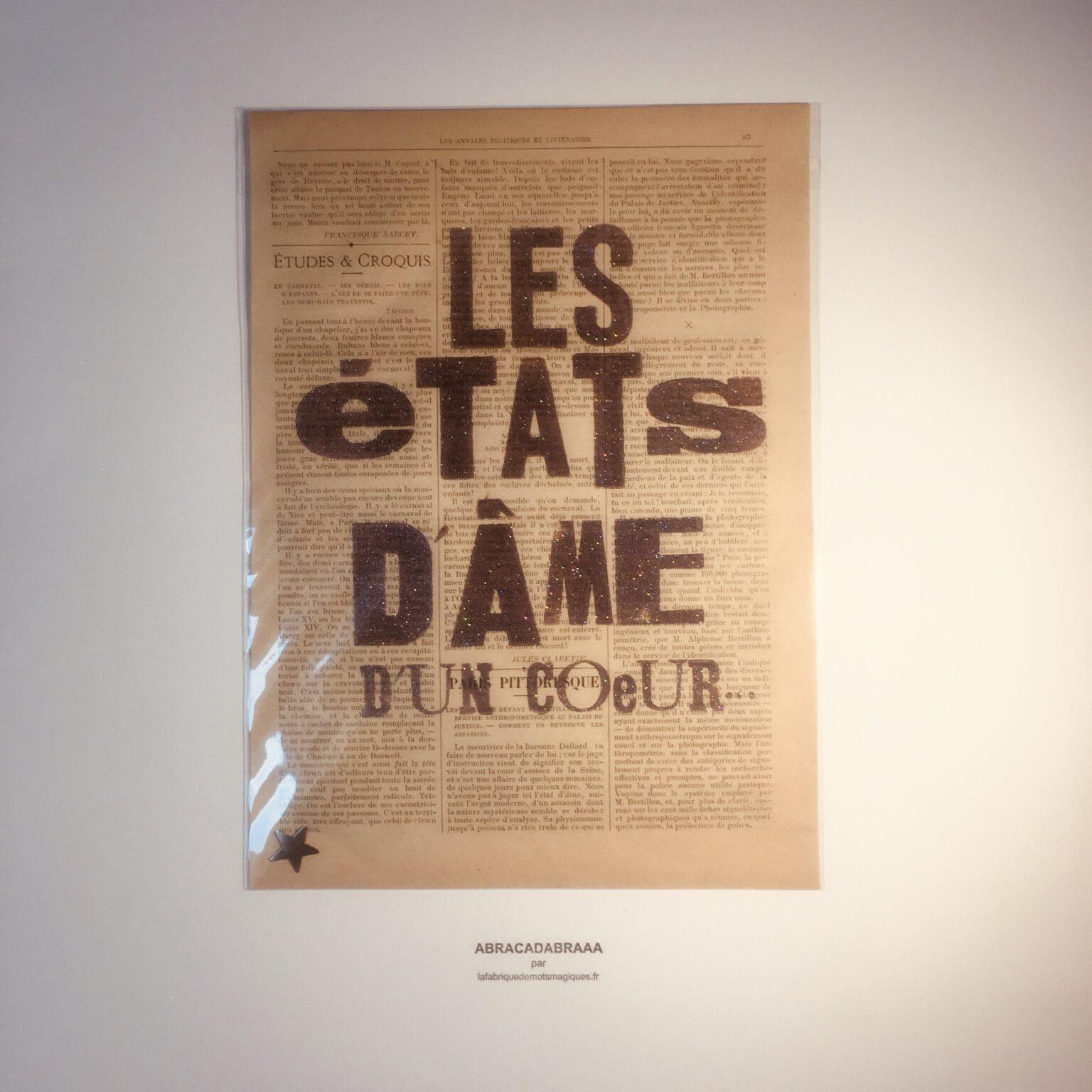 Les états d’âme d’un cœur impression typographique par la Fabrique de ...