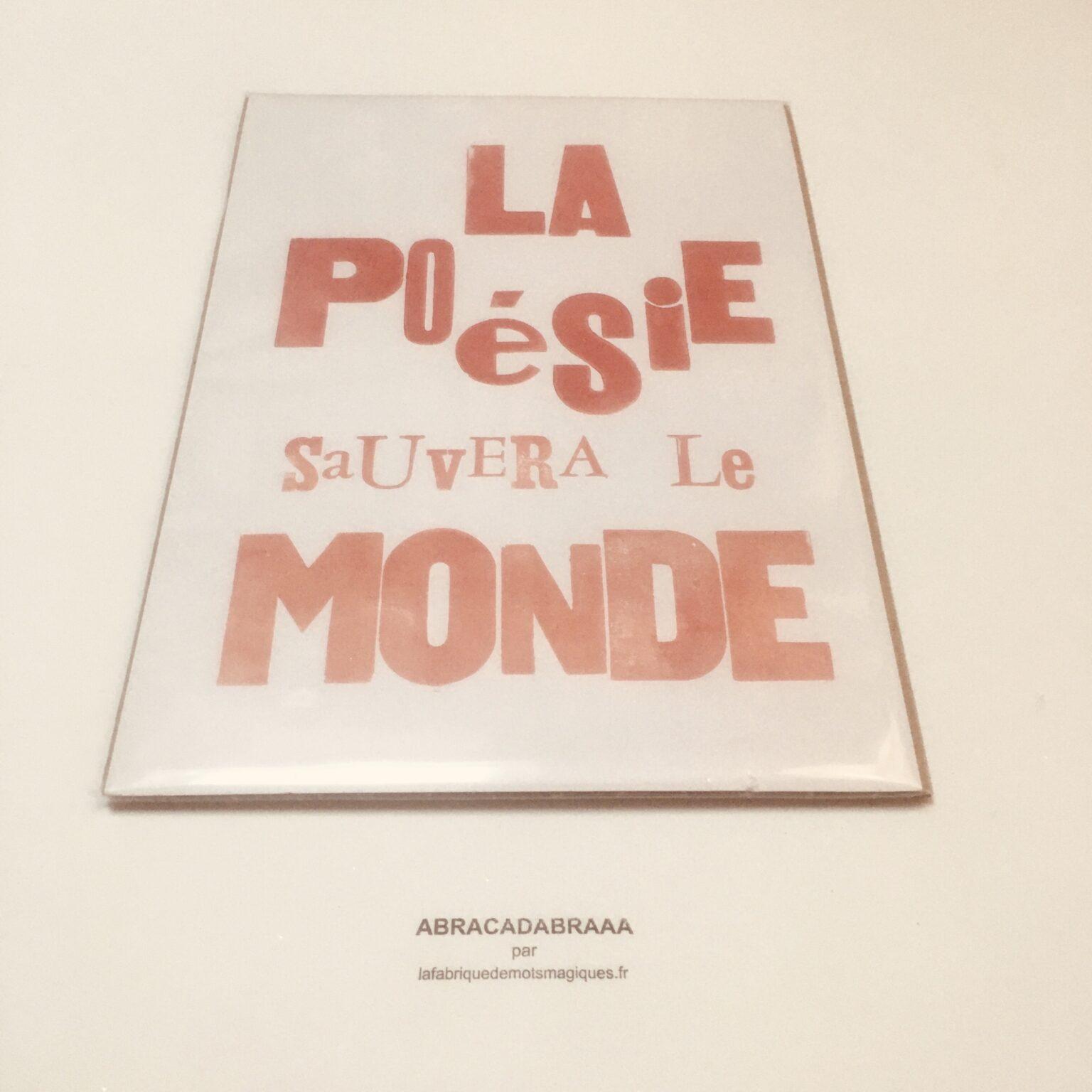 Impression typographique Je crois en la magie et je t’emmerde. Affiche ...