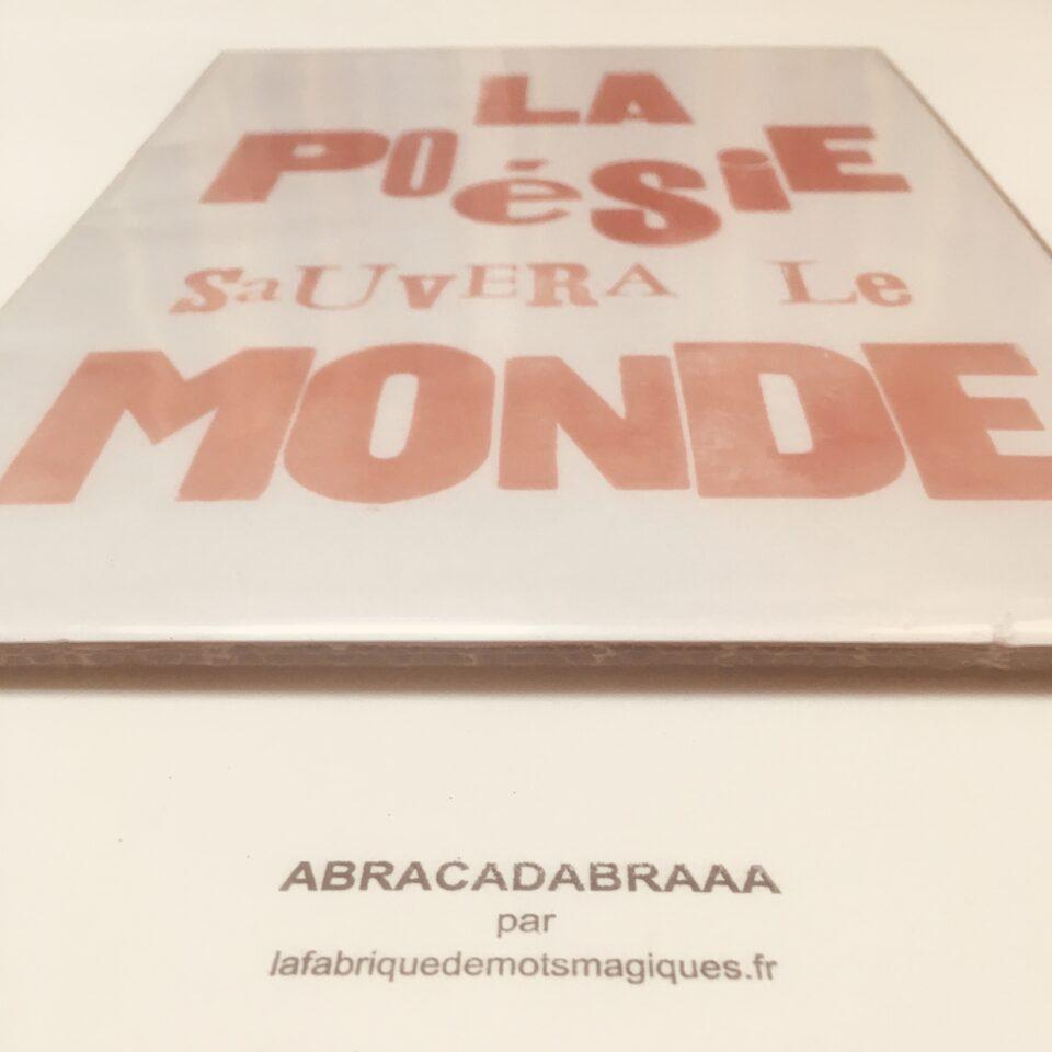 Impression typographique Je crois en la magie et je t’emmerde. Affiche ...