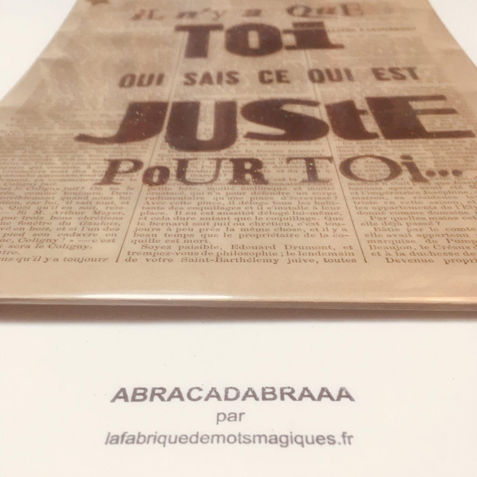 Il n’y a que toi qui sait ce qui est juste pour toi. Impression ...