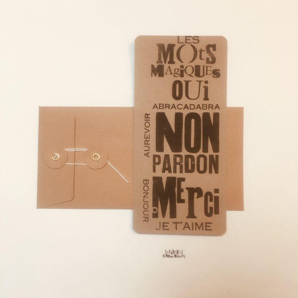 Carte Les Mots Magiques | La fabrique de Mots Magiques