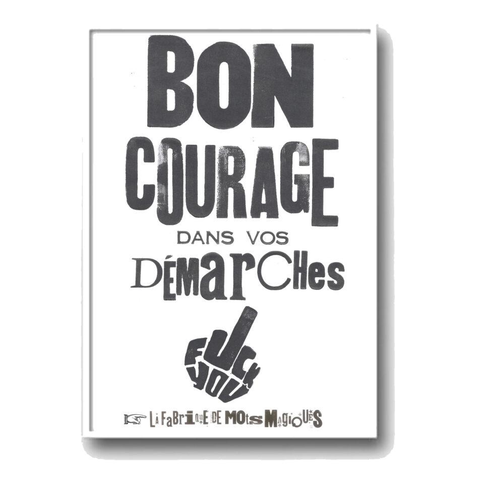 IMPRIMABLE Bon courage dans vos démarches | La fabrique de Mots Magiques