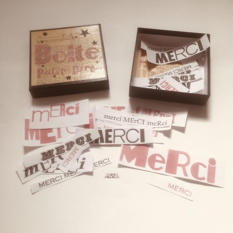 La boîte pour dire…1000 mercis | La fabrique de Mots Magiques