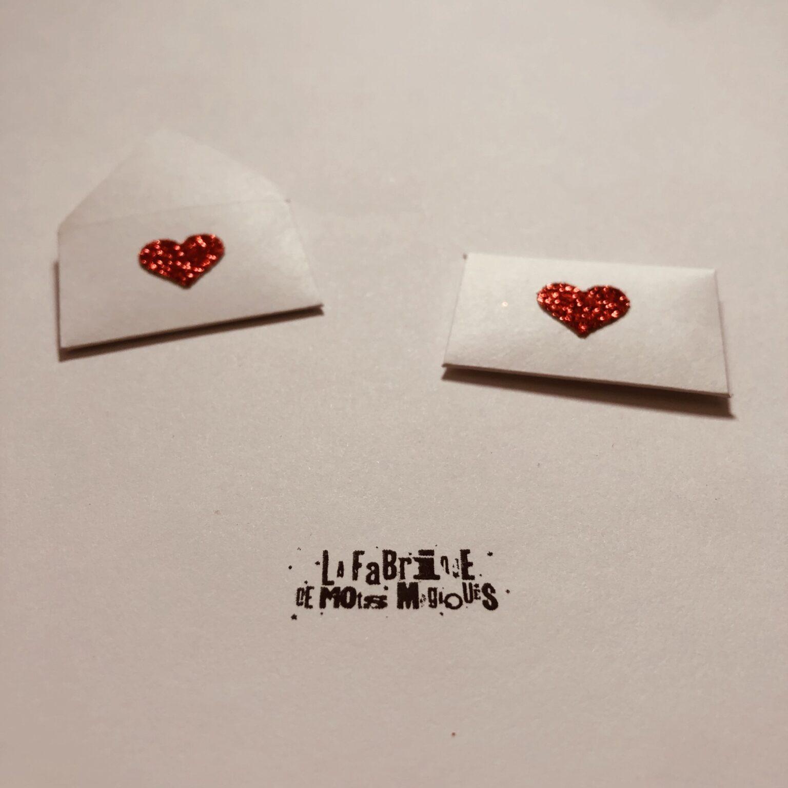 MINI-LETTRE à rêver [BLANCHE & ROUGE] | La fabrique de Mots Magiques